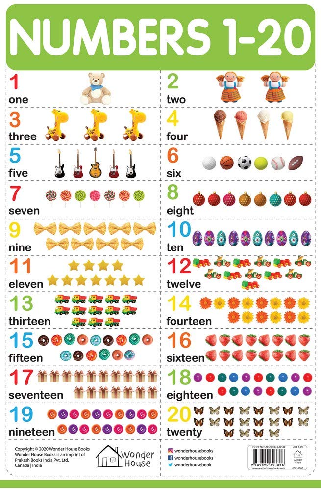 Buy Numbers 1 20 My First Early Learning Wall Chart For Preschool ...