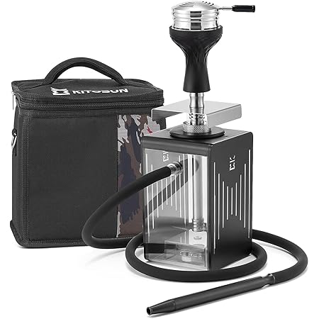 Shisha Set Komplett mit Allem - Kitosun Neno-Mobile tragbare Reise-Shisha beinhaltet Smokebox ...