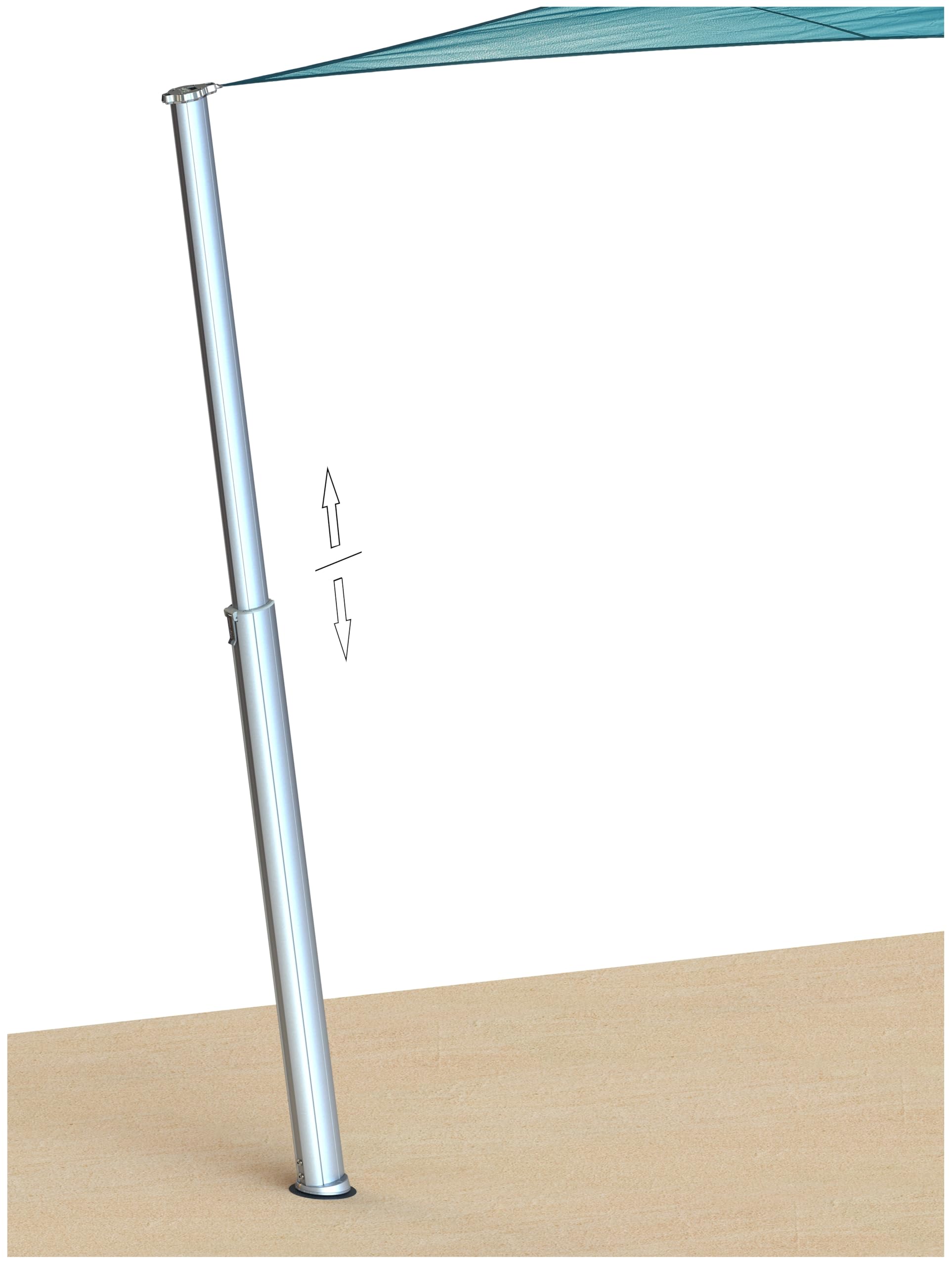 Amazon.com : GARD & ROCK Telescoping Aluminum Post for Sunshades ...