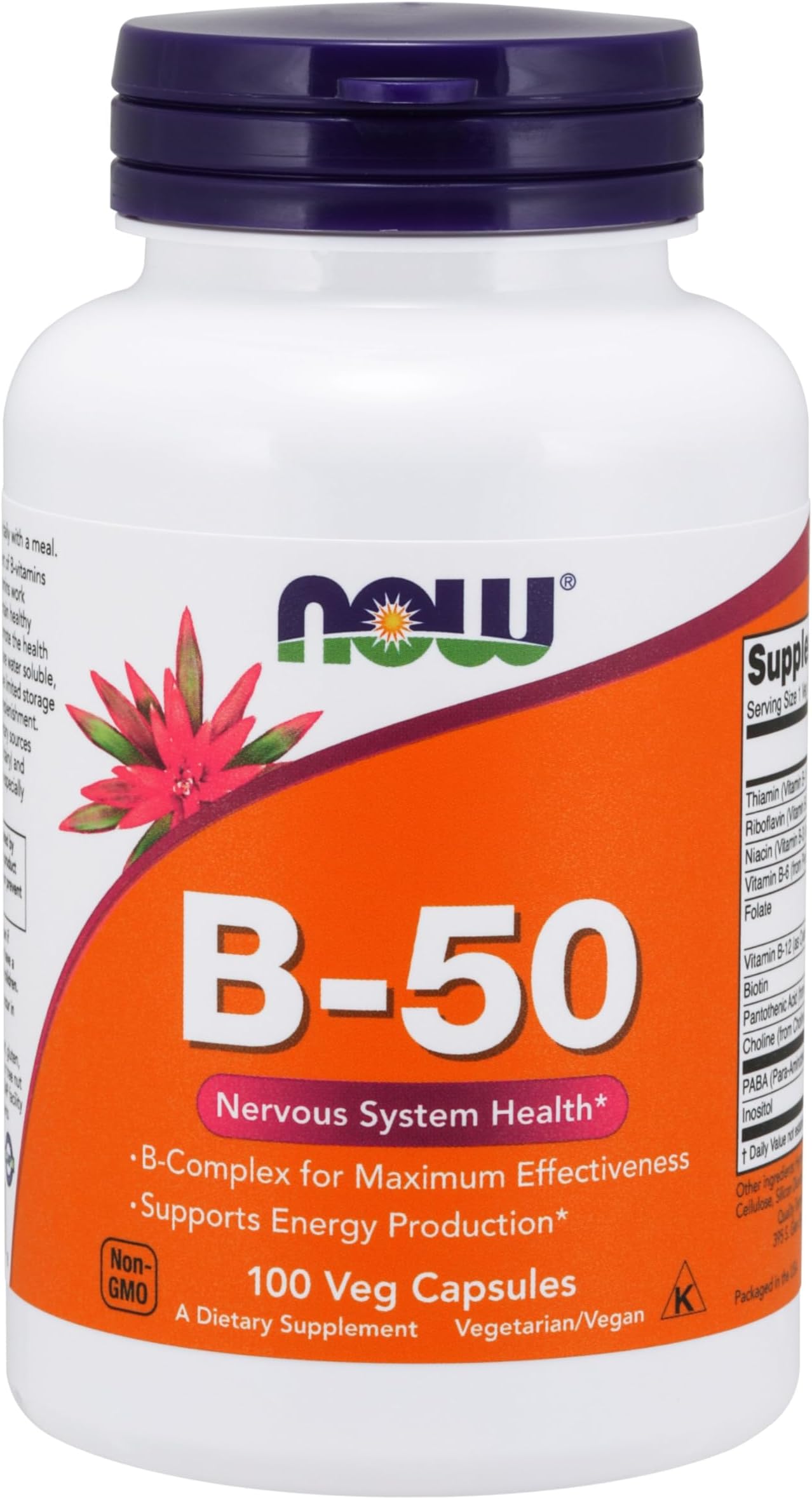 Amazon.com: NOW Foods Supplements, Vitamin B-50 mg, Energy Production ...