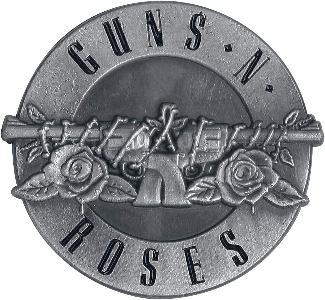 Amazon.com: Guns N' Roses Bullet Logo Unisex Brooch Grey Zinc Alloy ...