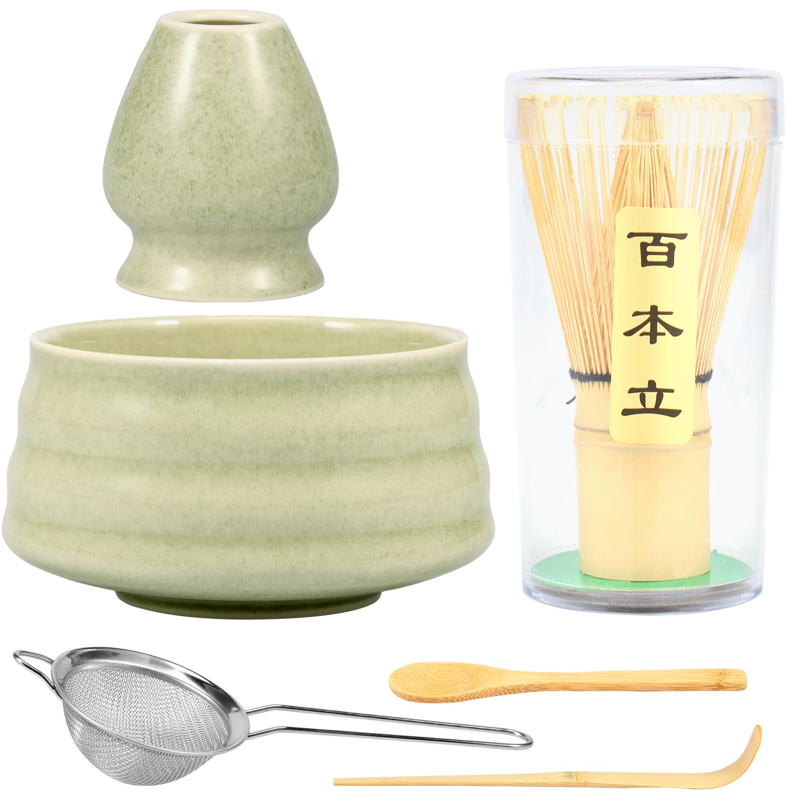 Amazon.com: 7Pcs Matcha Bowl Set with Whisk Complete Japanese Matcha ...