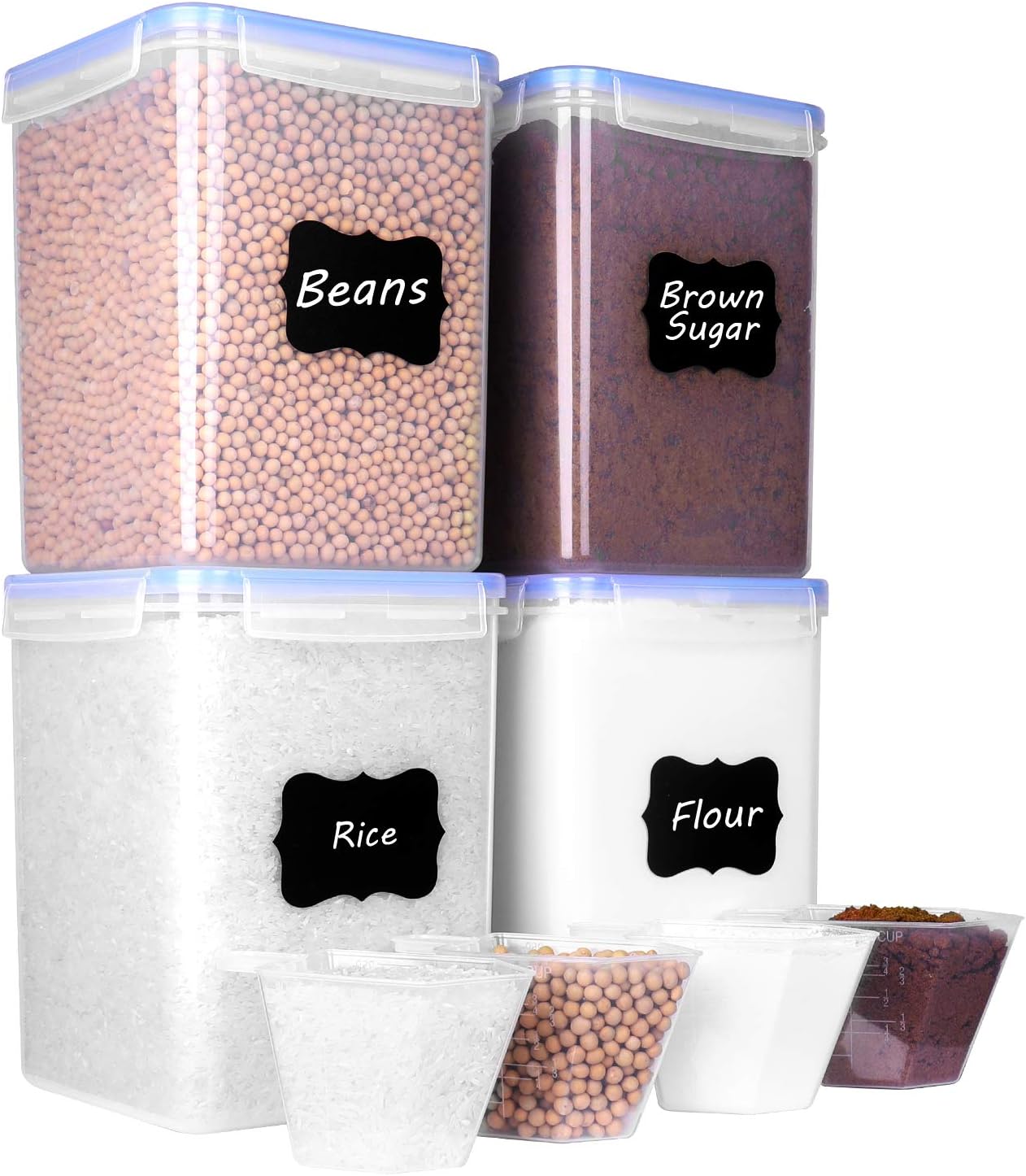 Amazon.com: PHIRDE Extra Large Airtight Food Storage Containers with ...