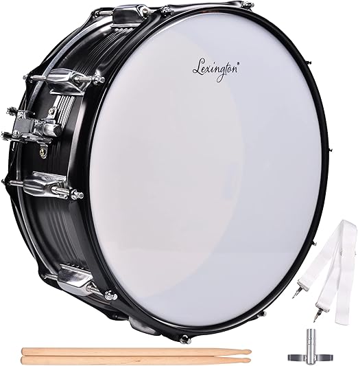 Amazon.com: Lexington Snare Drum Set Student 14 X 5.5 Inches with 10 ...