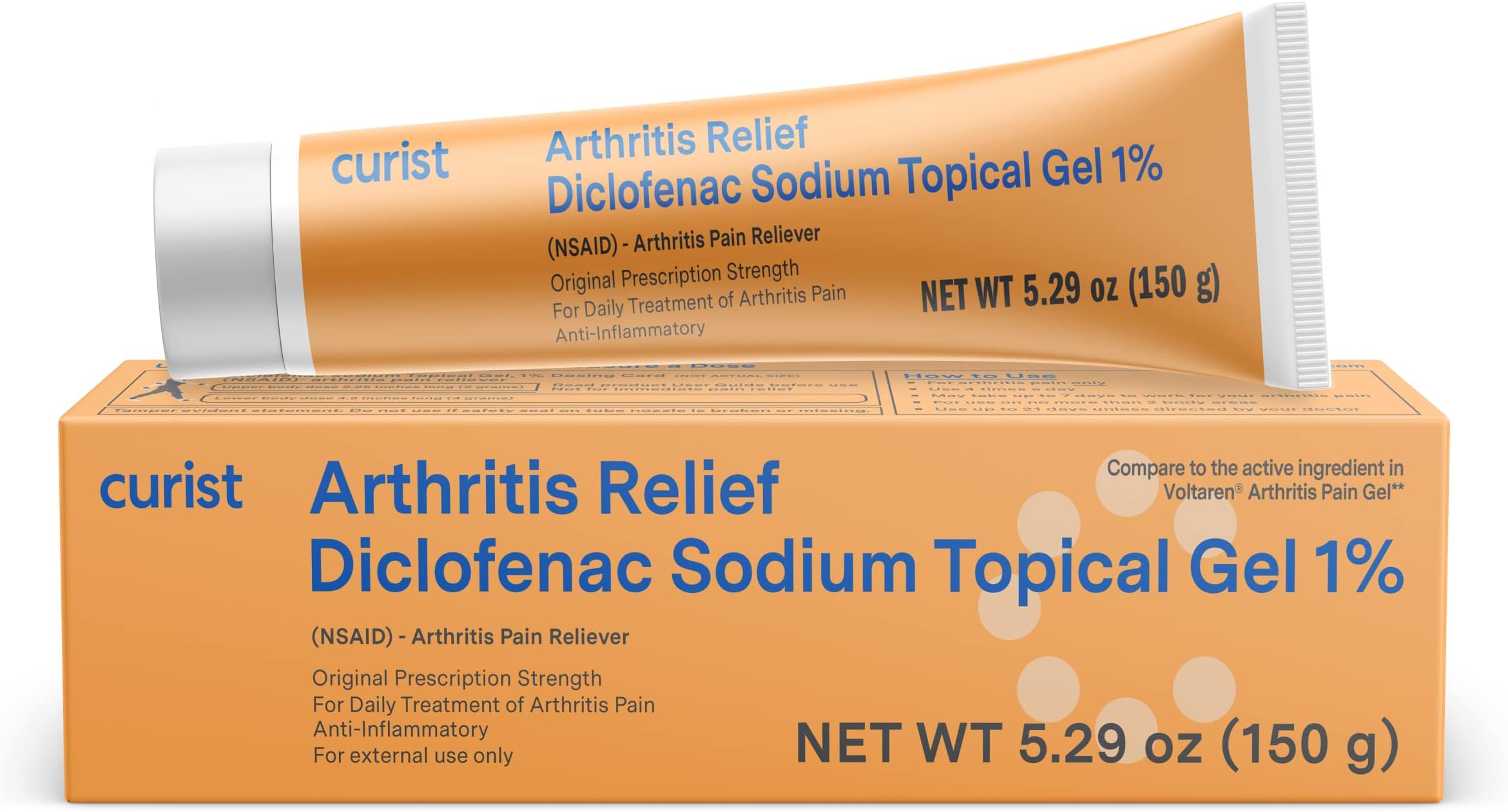 Amazon.com: Curist Diclofenac Sodium Topical Gel 1 Percent 150g for ...