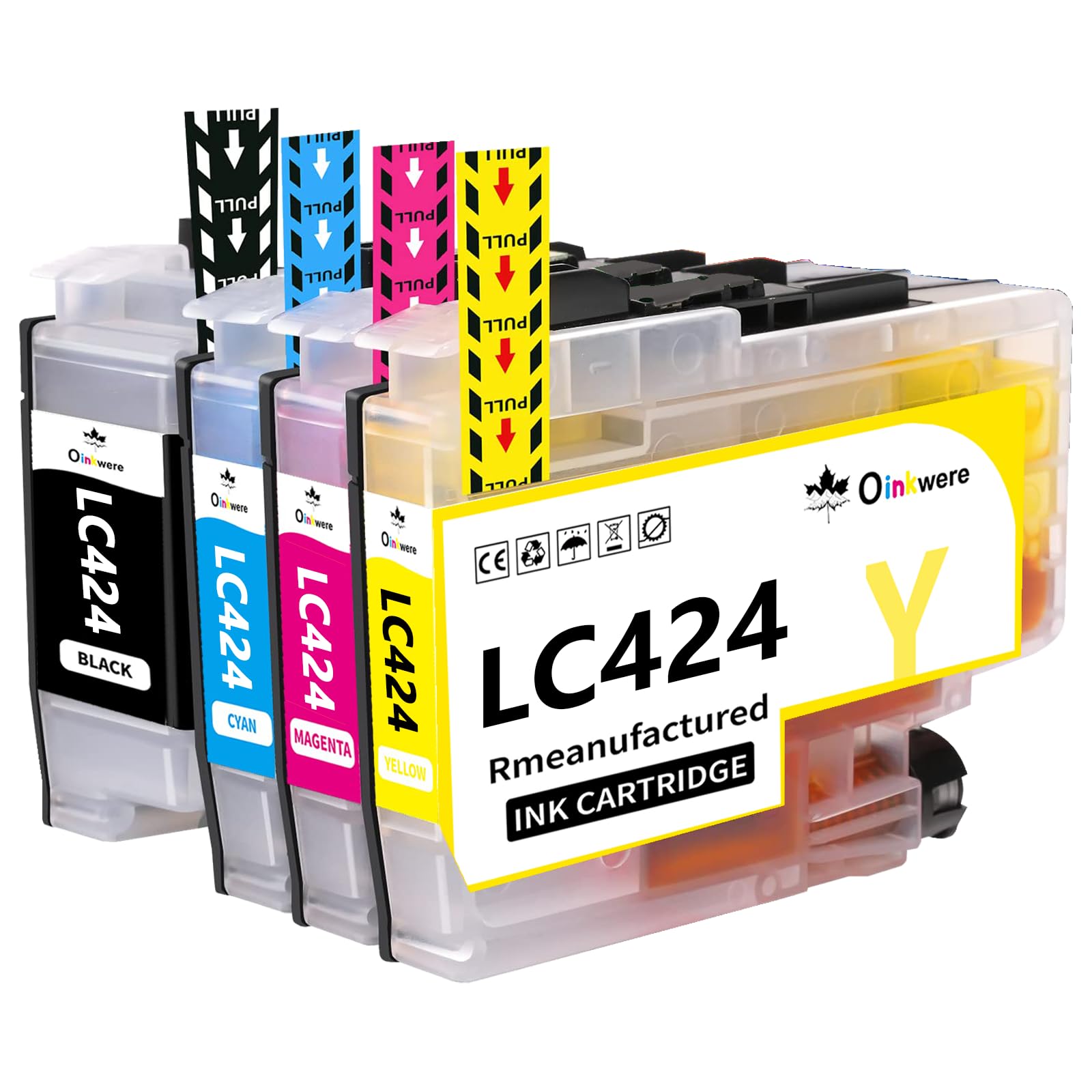 OINKWERE LC424 Ink Cartridges for Brother LC424 Ink Cartridges ...