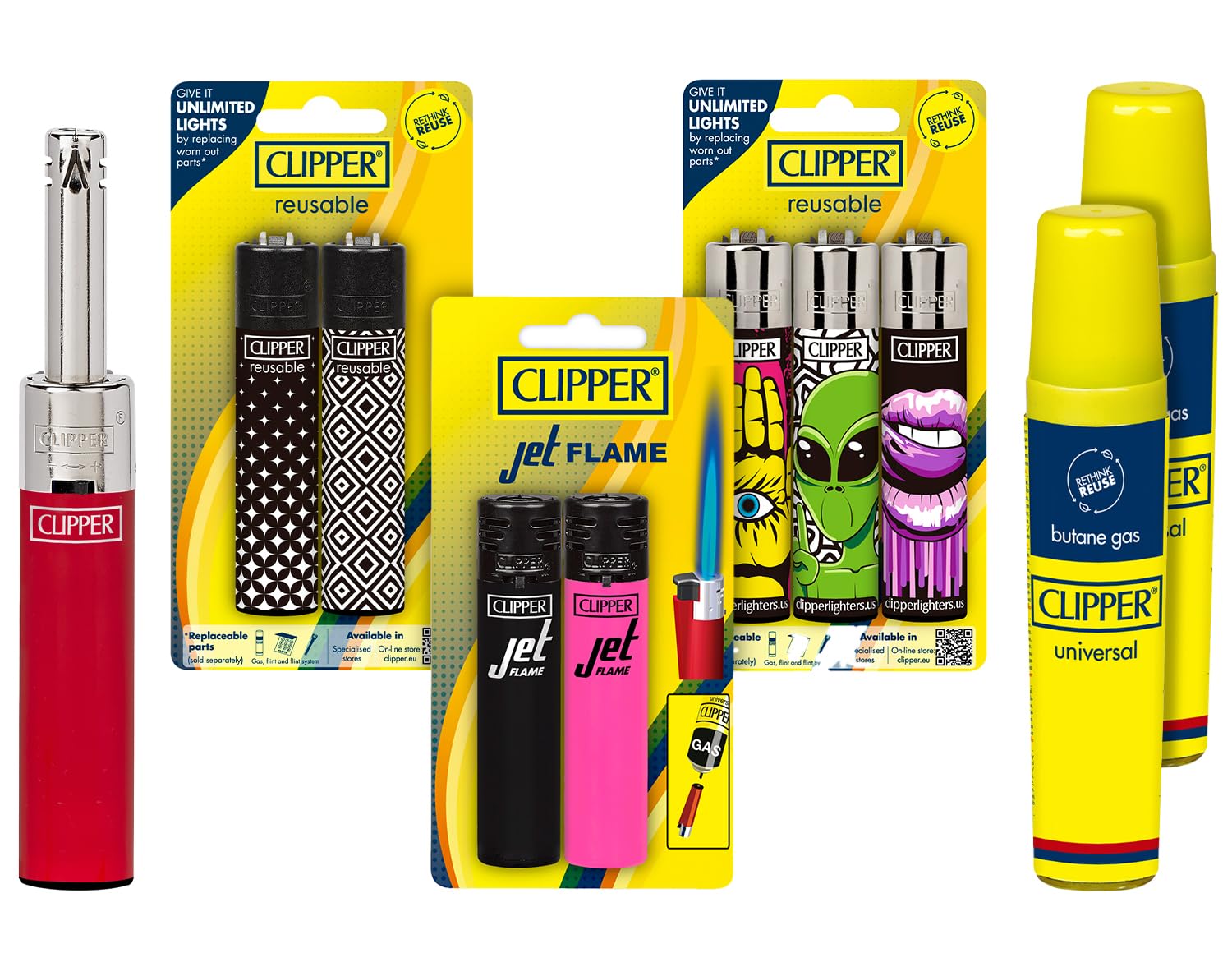 Amazon.com: Clipper Lighter Stock Up Bundle - 10 Pack Set with 1 ...
