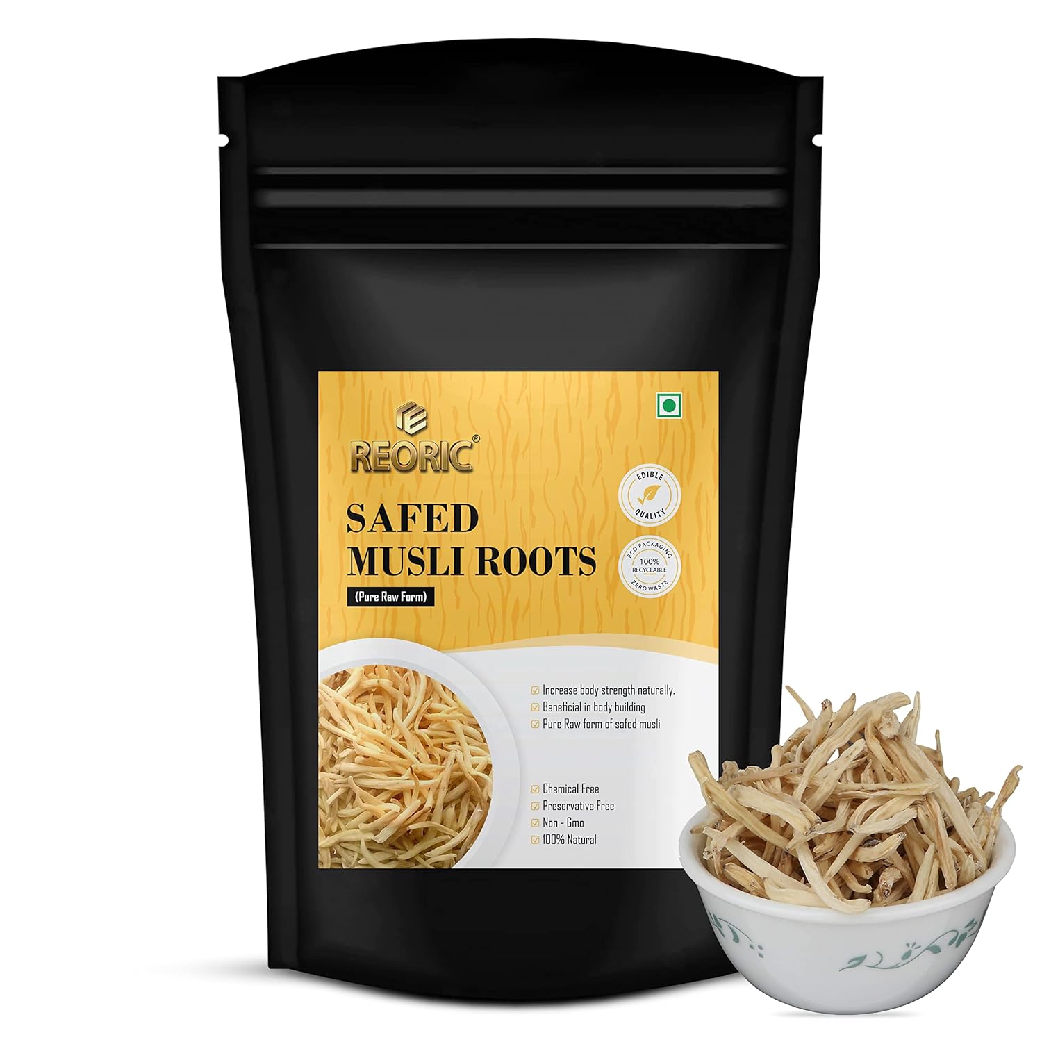 Buy REORIC Safed Musli Roots - 100gm | Natural Raw form of White Musli ...