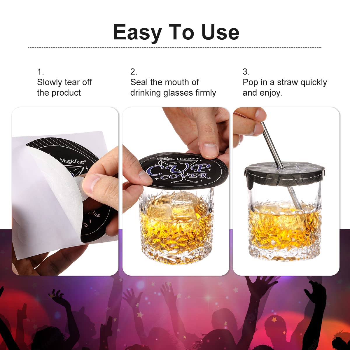 Snapklik.com : 50 Pack Drink Cover For Alcohol Protection, Disposable ...