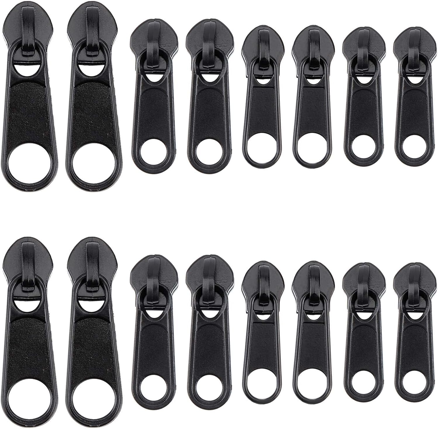 Amazon.com: GORGECRAFT 32PCS 4 Sizes Zip Puller Replacement Plastic ...