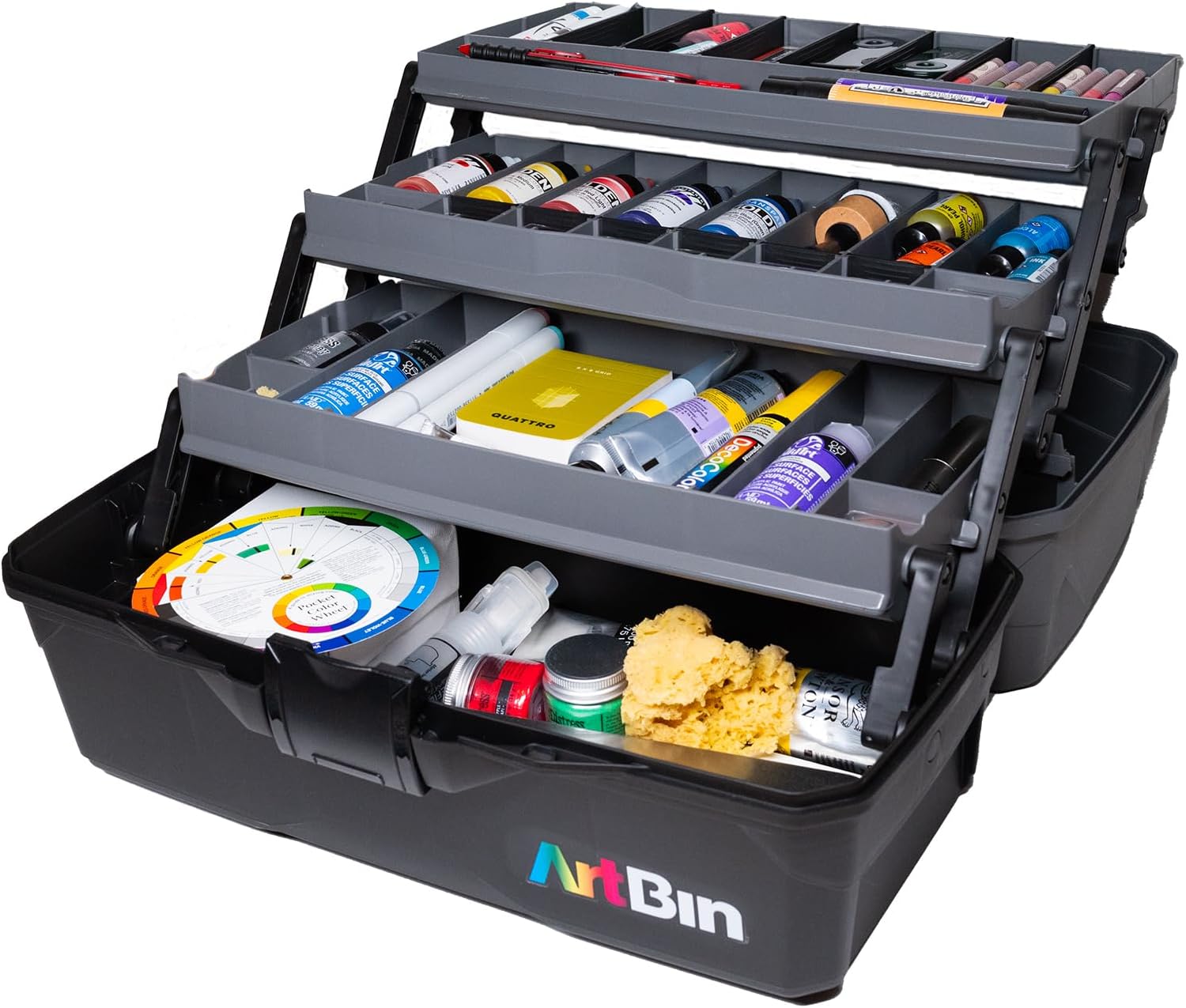 Amazon.com: ArtBin Super Satchel Double Deep Compartment Box - Art ...