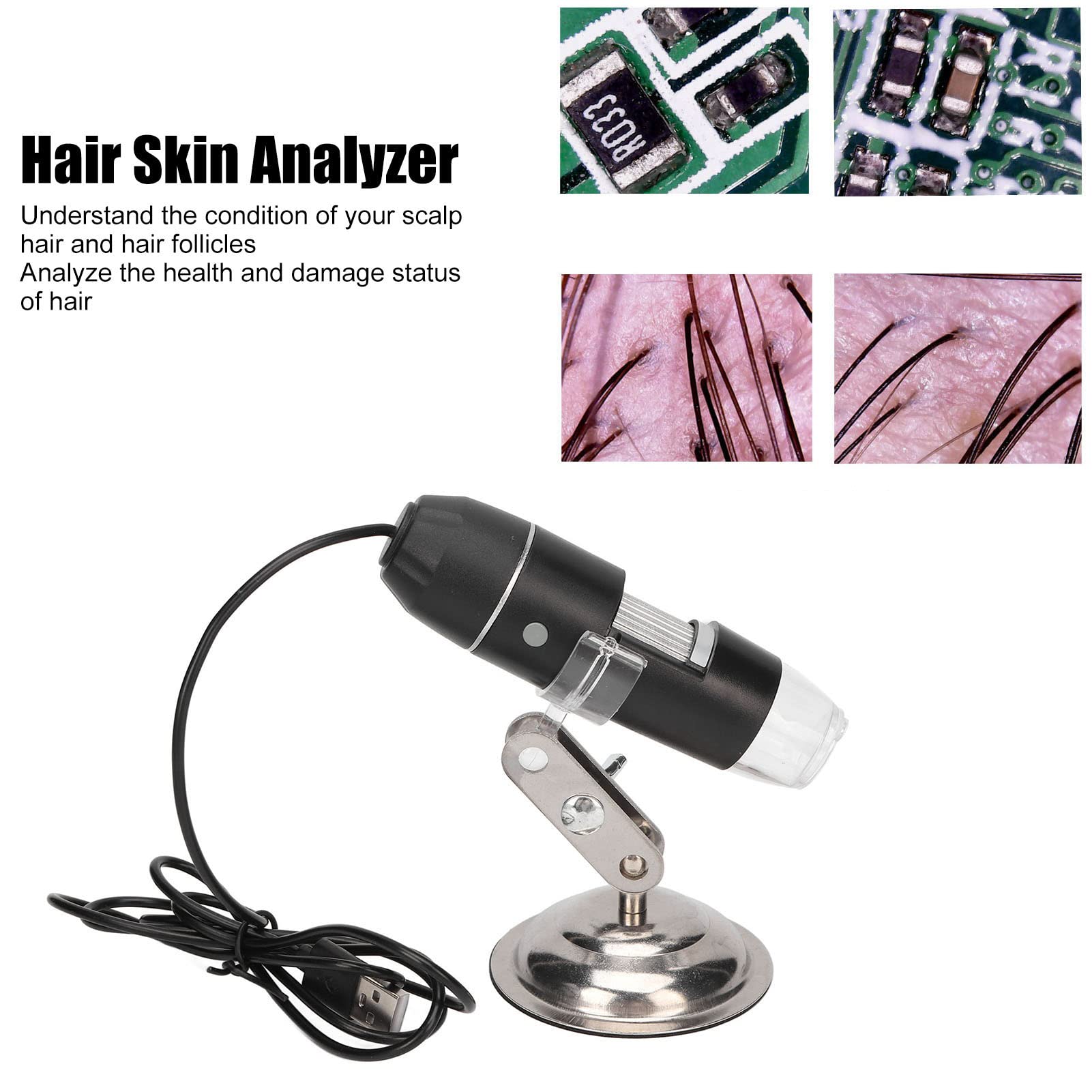 Snapklik.com : Skin Scalp Detector, 500X Magnification High Resolution ...