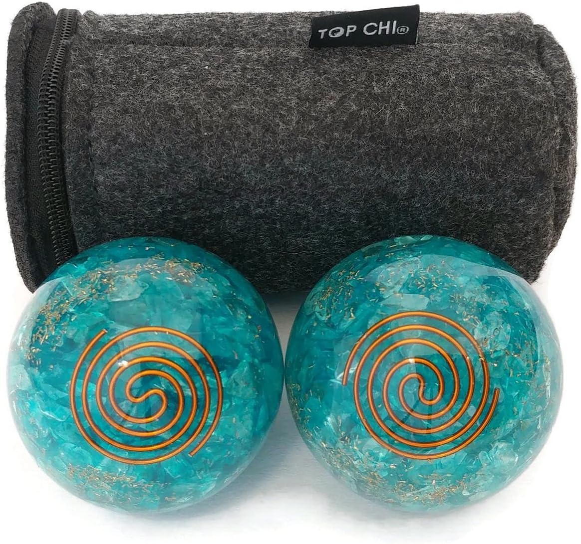 Amazon.com: Top Chi Solid Copper Baoding Balls with Carry Pouch for ...