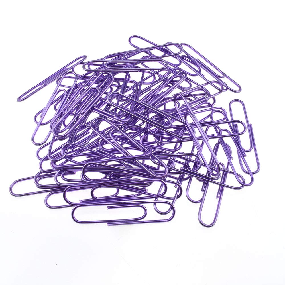 Snapklik.com : Paper Clips Large 2 Inches Length Purple Paperclips ...