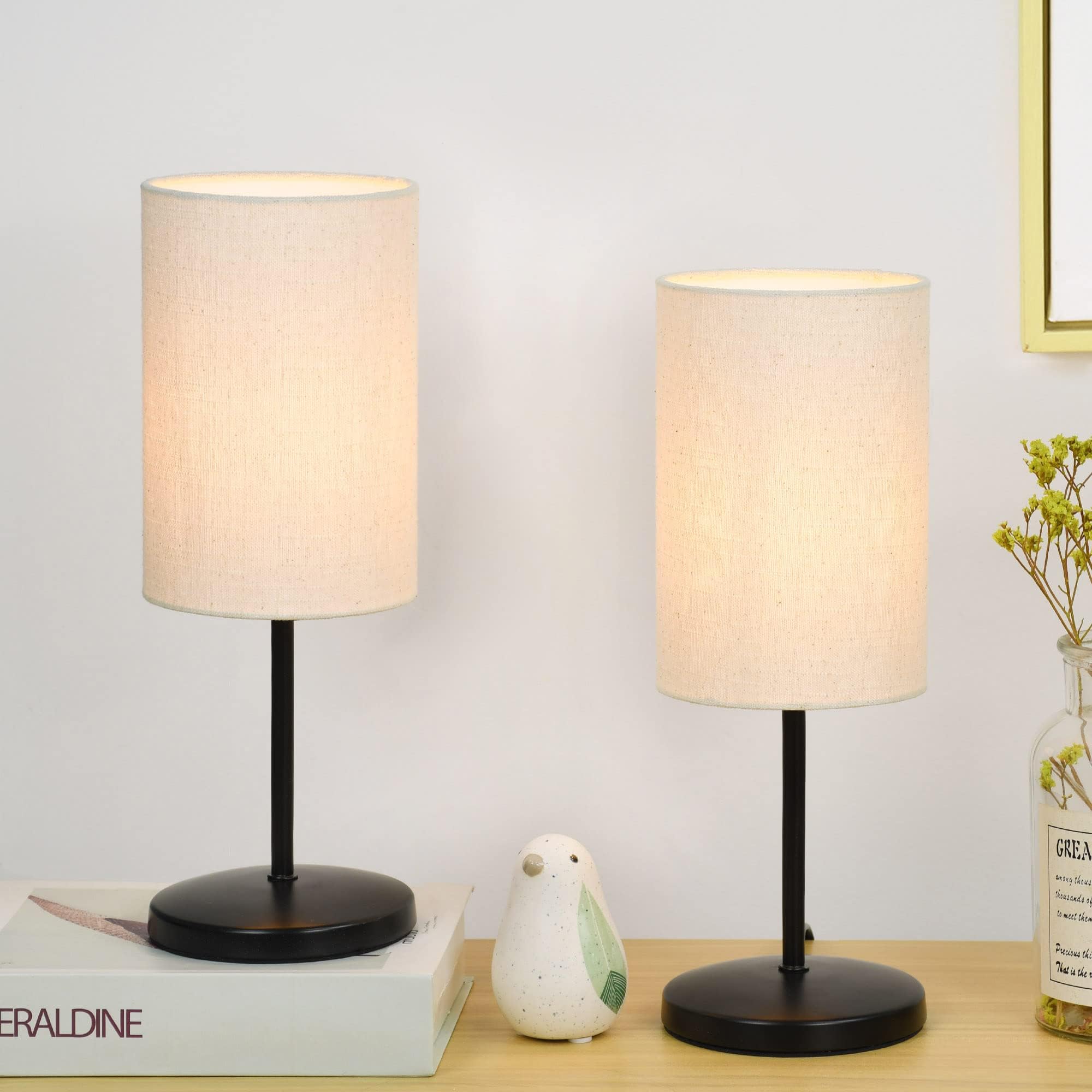 Lampwell ALEE Small Table Lamp for Living Room as Bedside Table Lamp ...