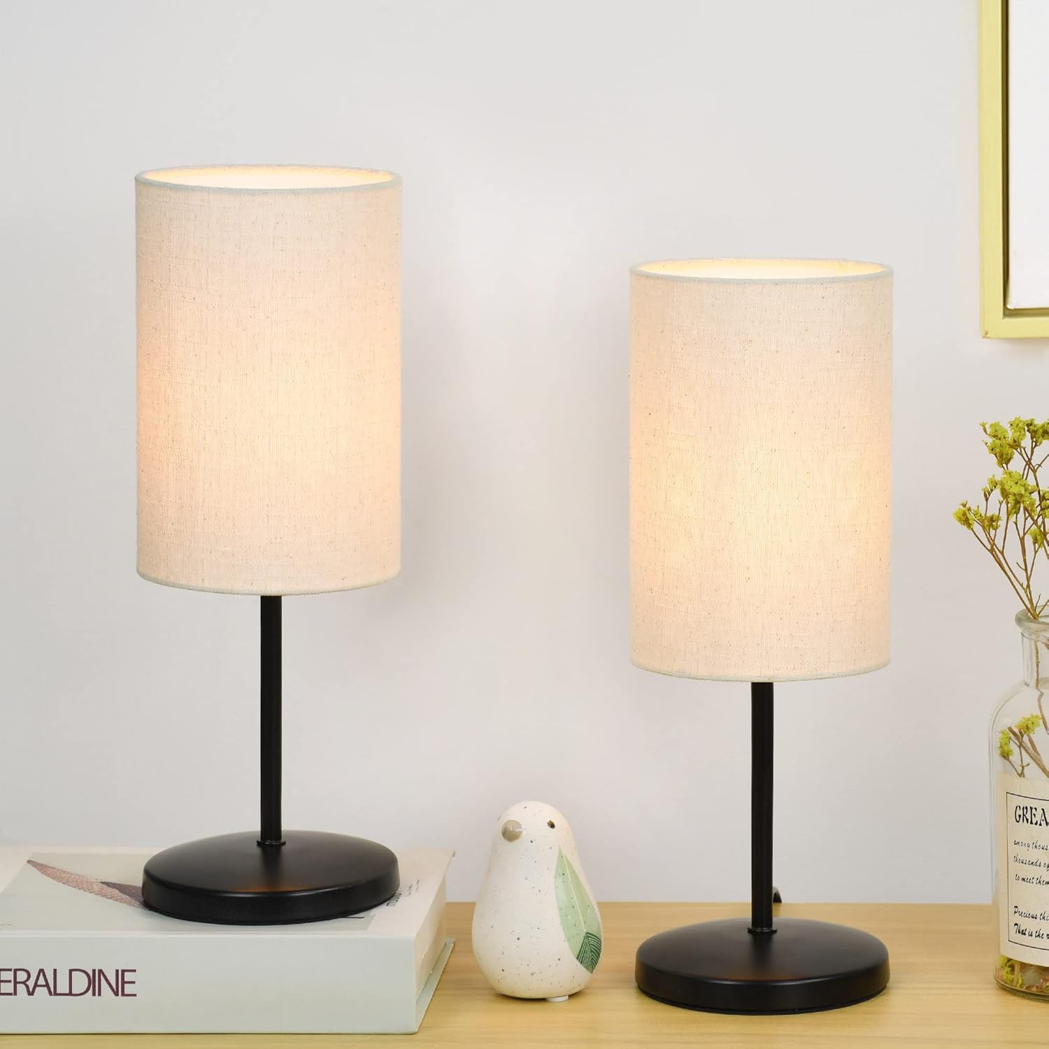 Lampwell Alee Small Table Lamp for Living Room,Set of 2,Modern Kids ...