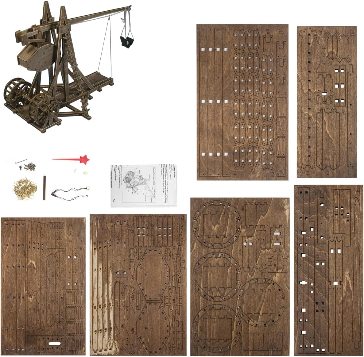 Amazon.com: GAWEGM Wooden Model Building Kits - Ancient Chariot ...