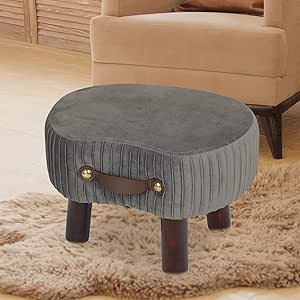 Amazon.com: ECOMEX Small Curved Foot Stool with Handle, Velvet ...