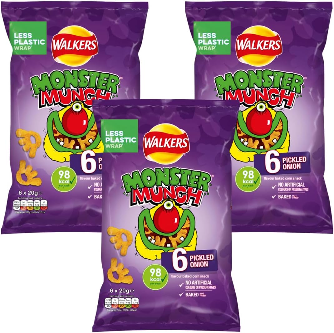 Snack Pack Bundle With Monster Munch Crisps Pickled Onion Multipack ...