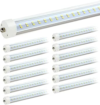 Amazon.com: JESLED T8/T10/T12 8FT LED Tube Light Bulbs, 50W 6000LM ...
