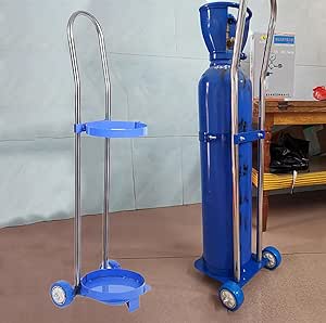 Oxygen Cylinder Rack Indoor Oxygen Cylinder Holder Rack w/Wheels ...