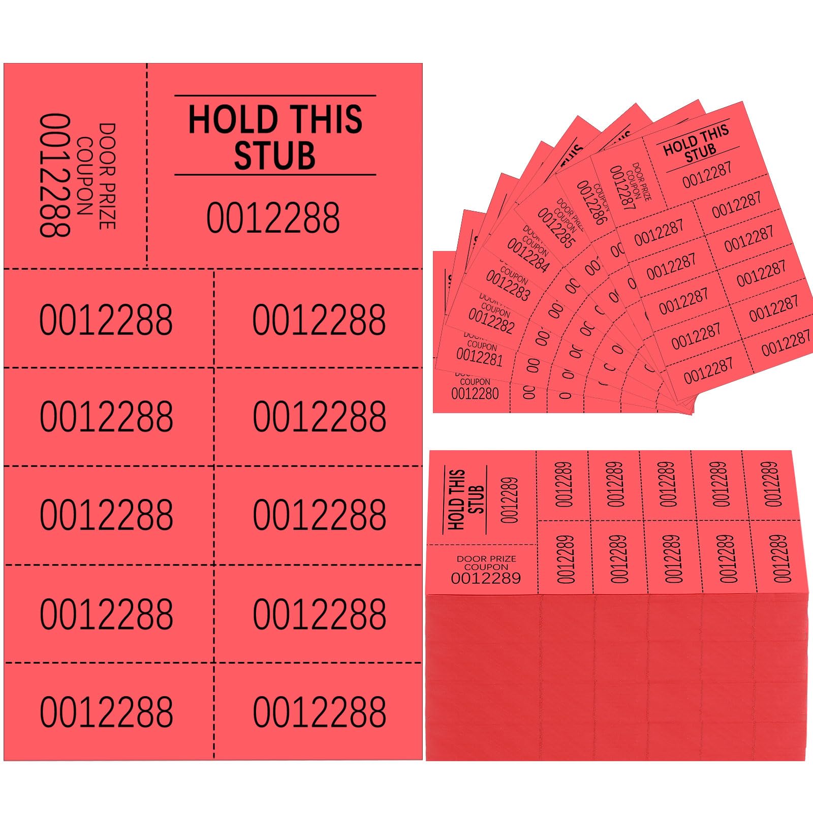 Amazon.com : Kosiz 504 Sheets Raffle Auction Tickets with 10 Bid ...