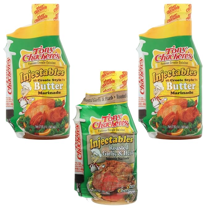 Amazon.com: Tony Chachere Injectable Marinade Variety Pack, Butter and ...