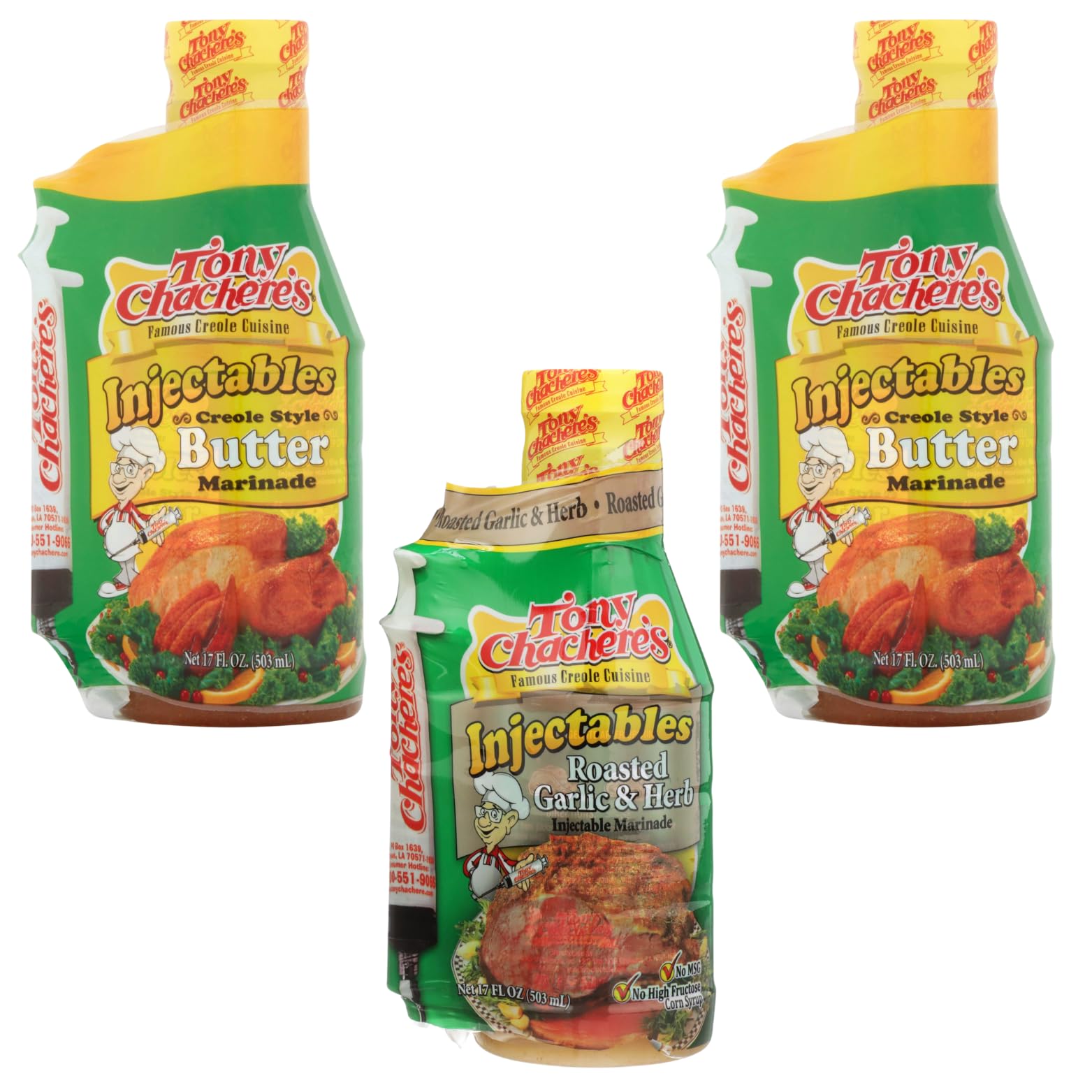 Amazon.com: Tony Chachere Injectable Marinade Variety Pack, Butter and ...
