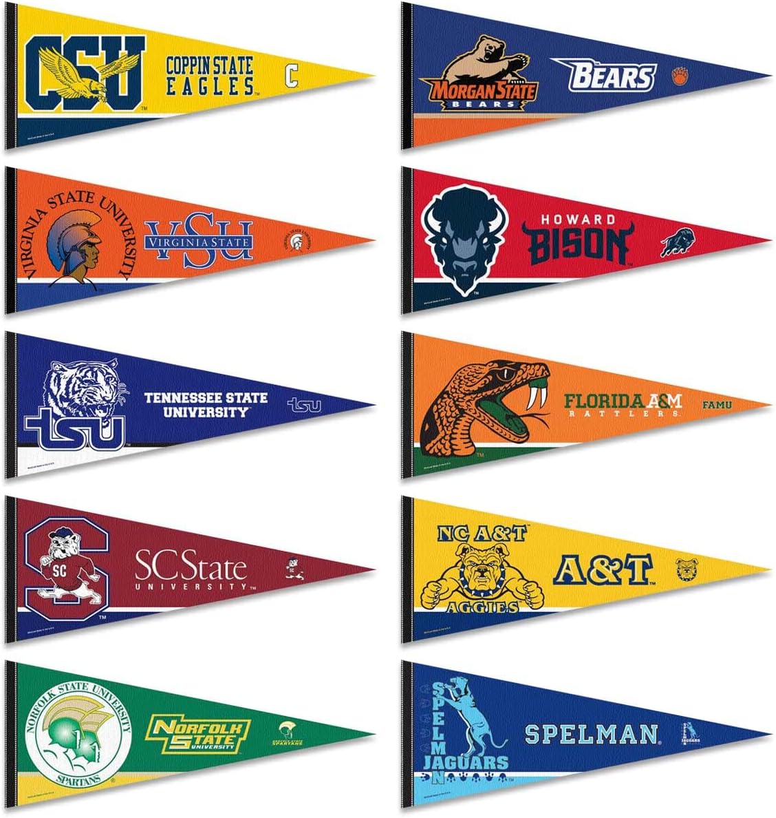 Amazon.com : HBCU College Pennant Set : Sports Related Pennants ...