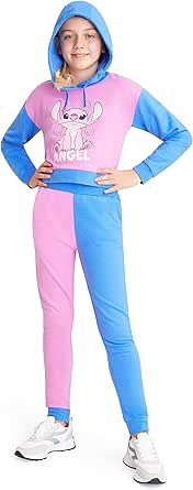 Amazon.com: Disney Stitch Tracksuit for Girls, Cropped Sweatshirt ...