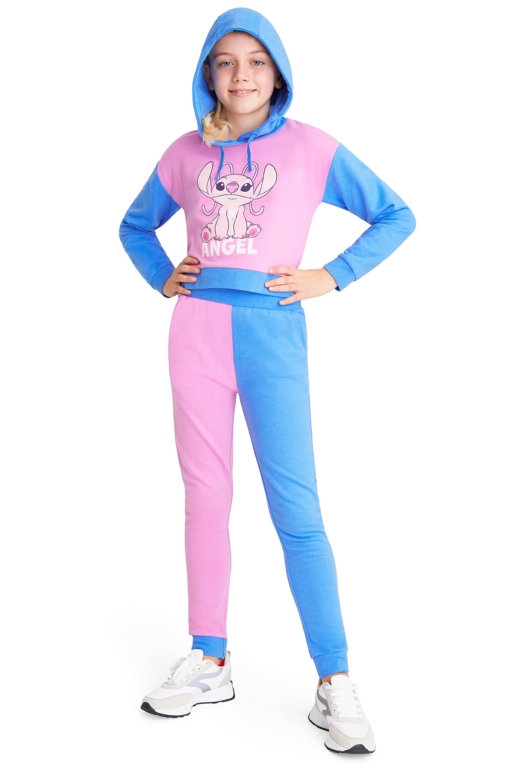 Amazon.com: Disney Stitch Tracksuit for Girls, Cropped Sweatshirt ...