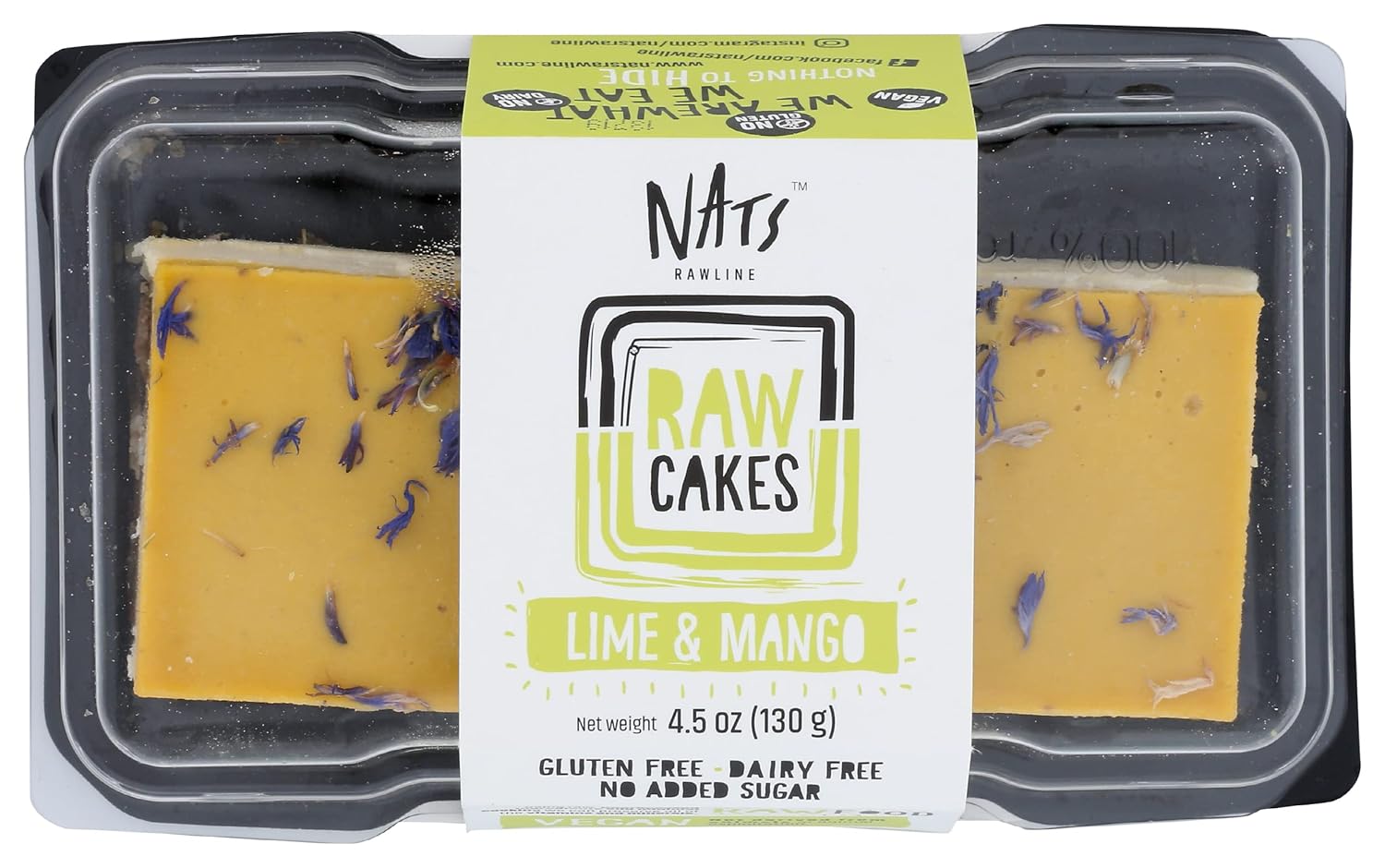 Amazon.com: Nats Lime & Mango Raw Cake, 4.5 OZ : Grocery & Gourmet Food