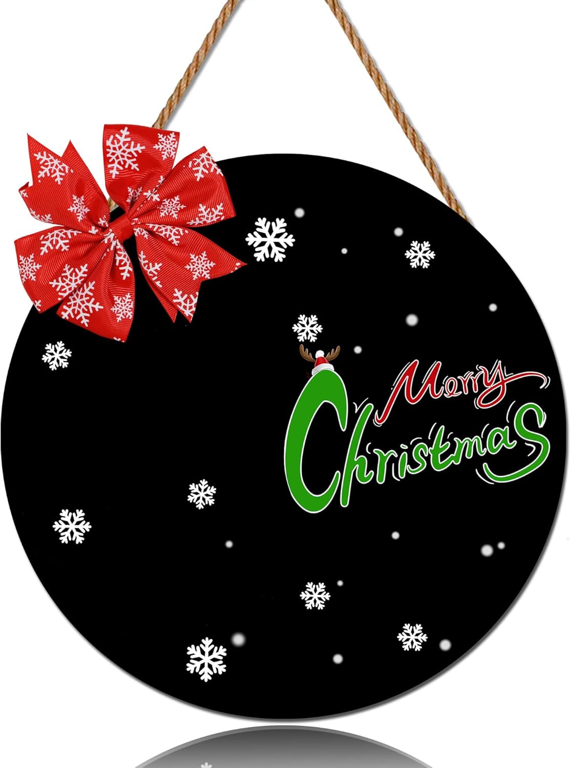 Amazon.com: Merry Christmas Grin-ch Door Sign Decor Xmas Christmas Door ...