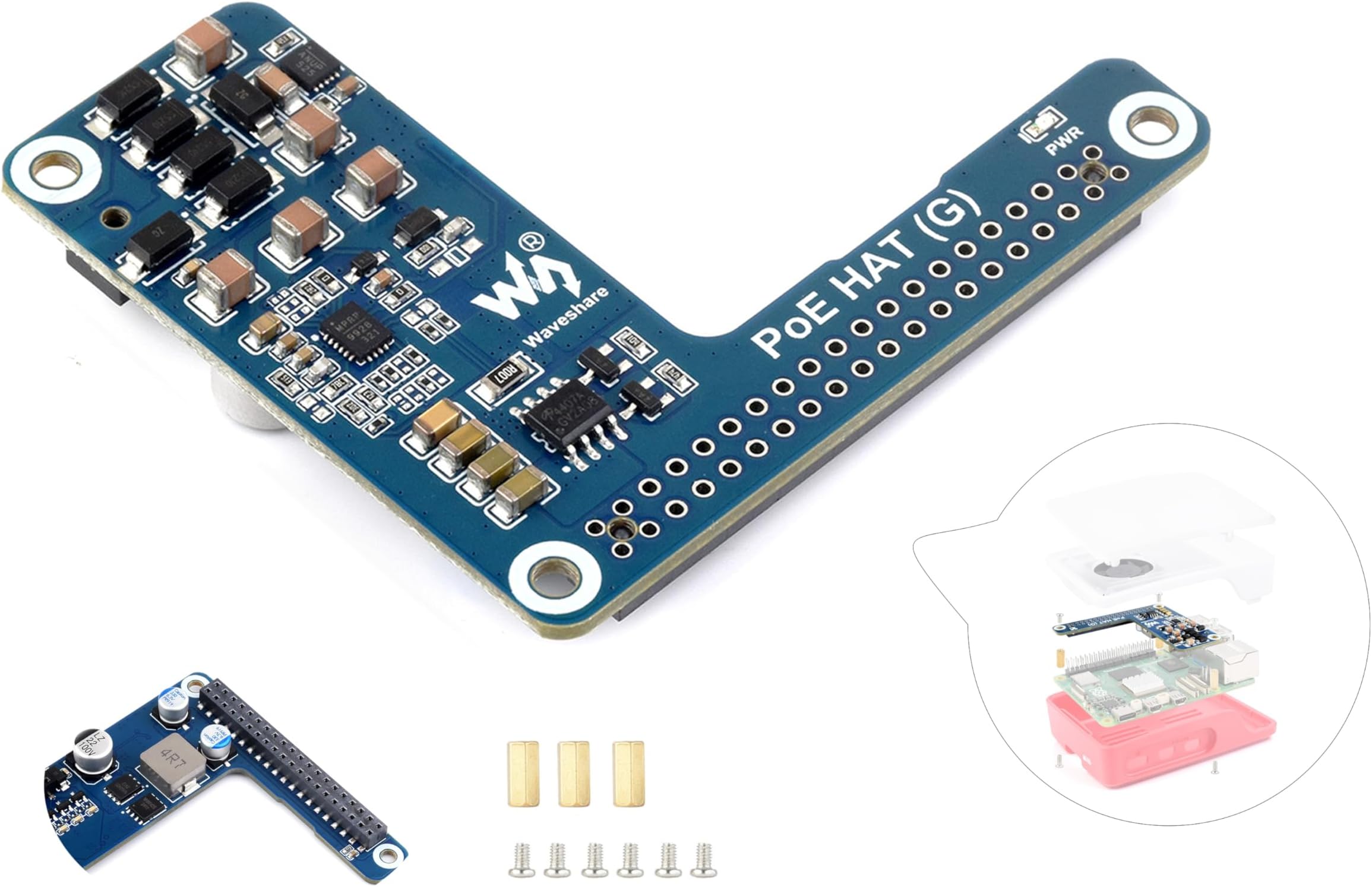 Amazon.com: UCTRONICS PoE HAT for Raspberry Pi 4B/3B+, Power Over ...
