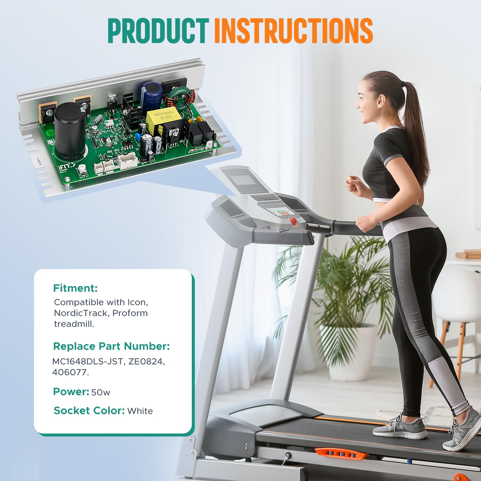 Treadmill Motherboard Repair GooQee MC1648DLS Treadmill Motor ...
