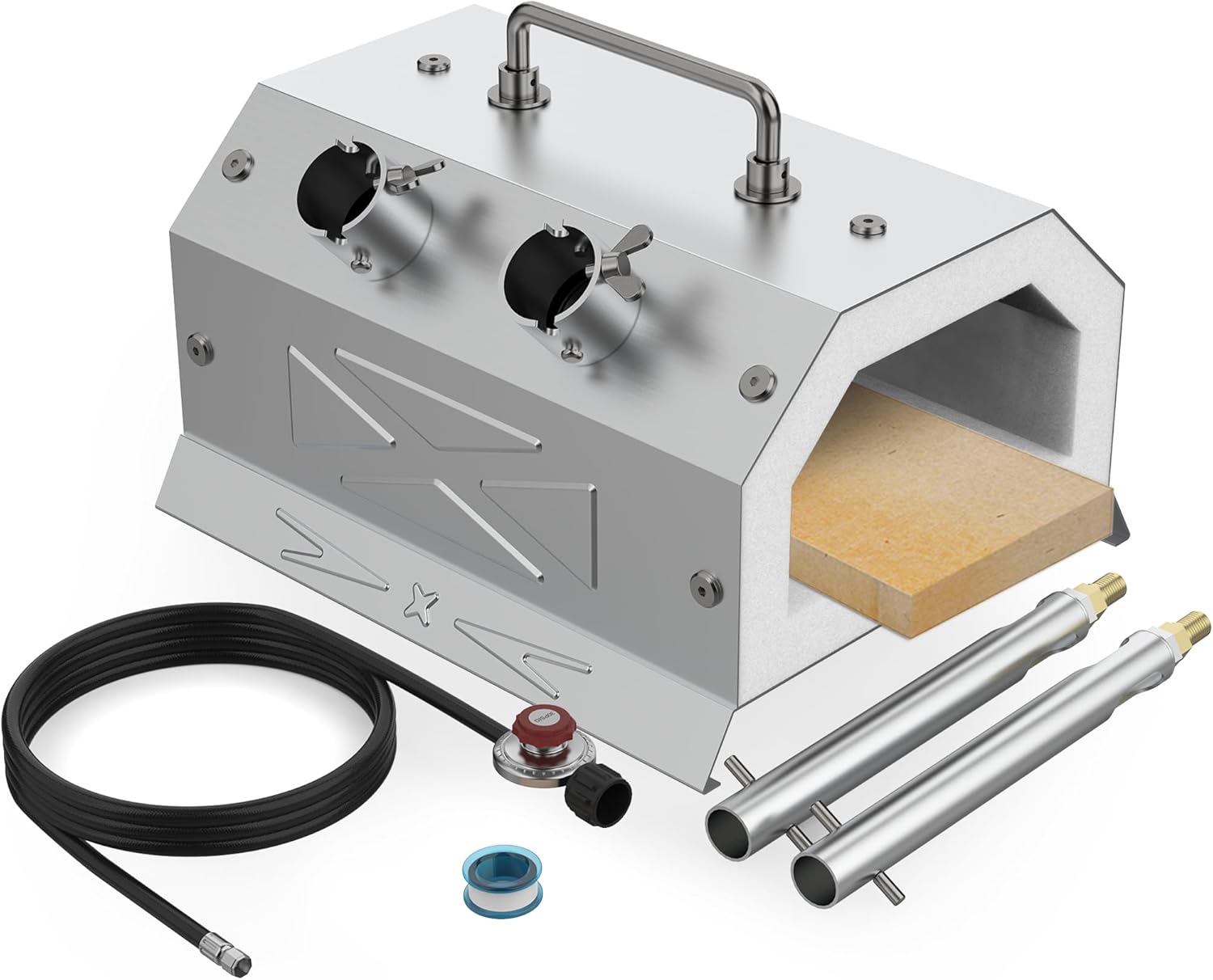 Nelyrho Blacksmith Forge Starter Kit with Dual Burners, Made of ...