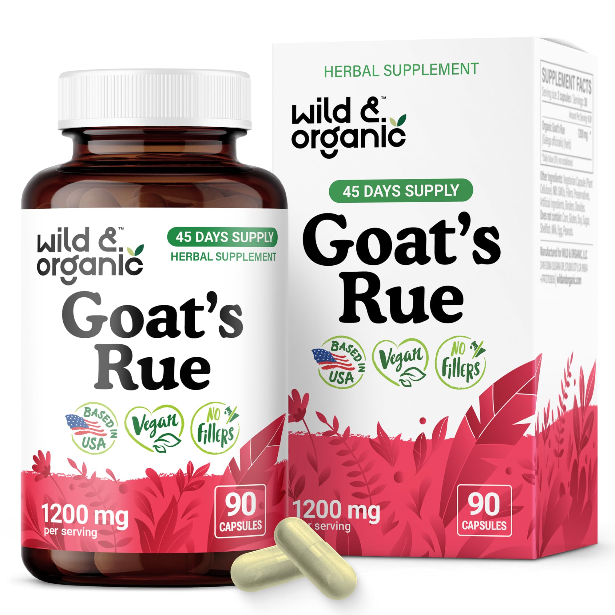 Snapklik.com : Wild & Organic Goats Rue Capsules 1200 Mg - Lactation ...