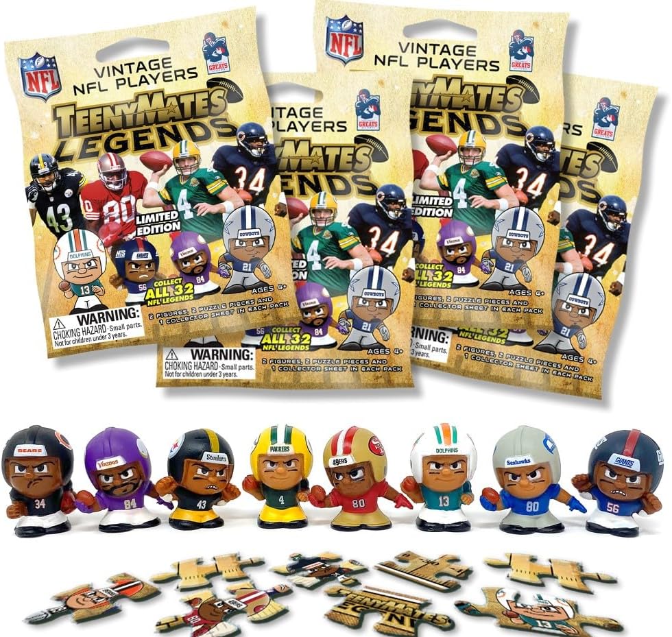 Amazon.com: Teenymates Party Animal Legends 2022 NFL Series 1 Figures ...