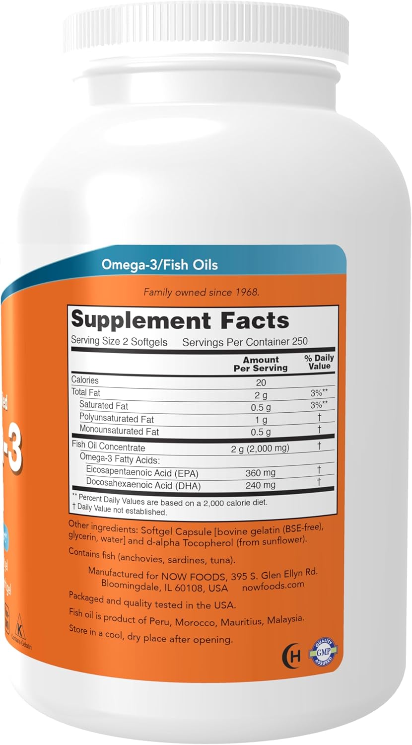 NOW Foods Omega-3 1000mg – Yaxa Colombia