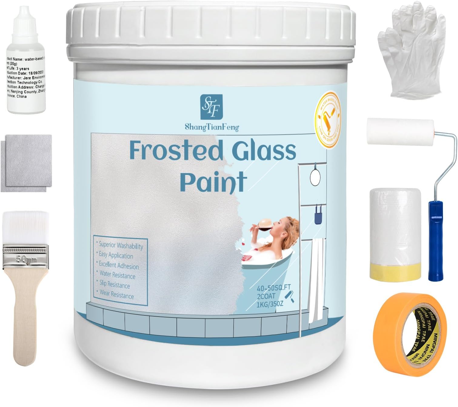 ShangTianFeng Frosted Glass Paint for Windows Privacy, Waterproof & UV ...