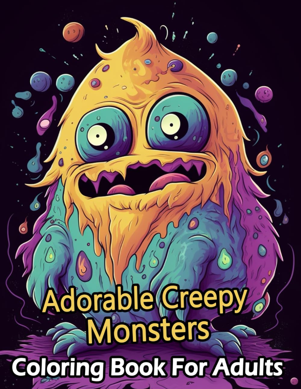 Amazon.com: Adorable Creepy Monsters Coloring book For Adults: Over 50 ...