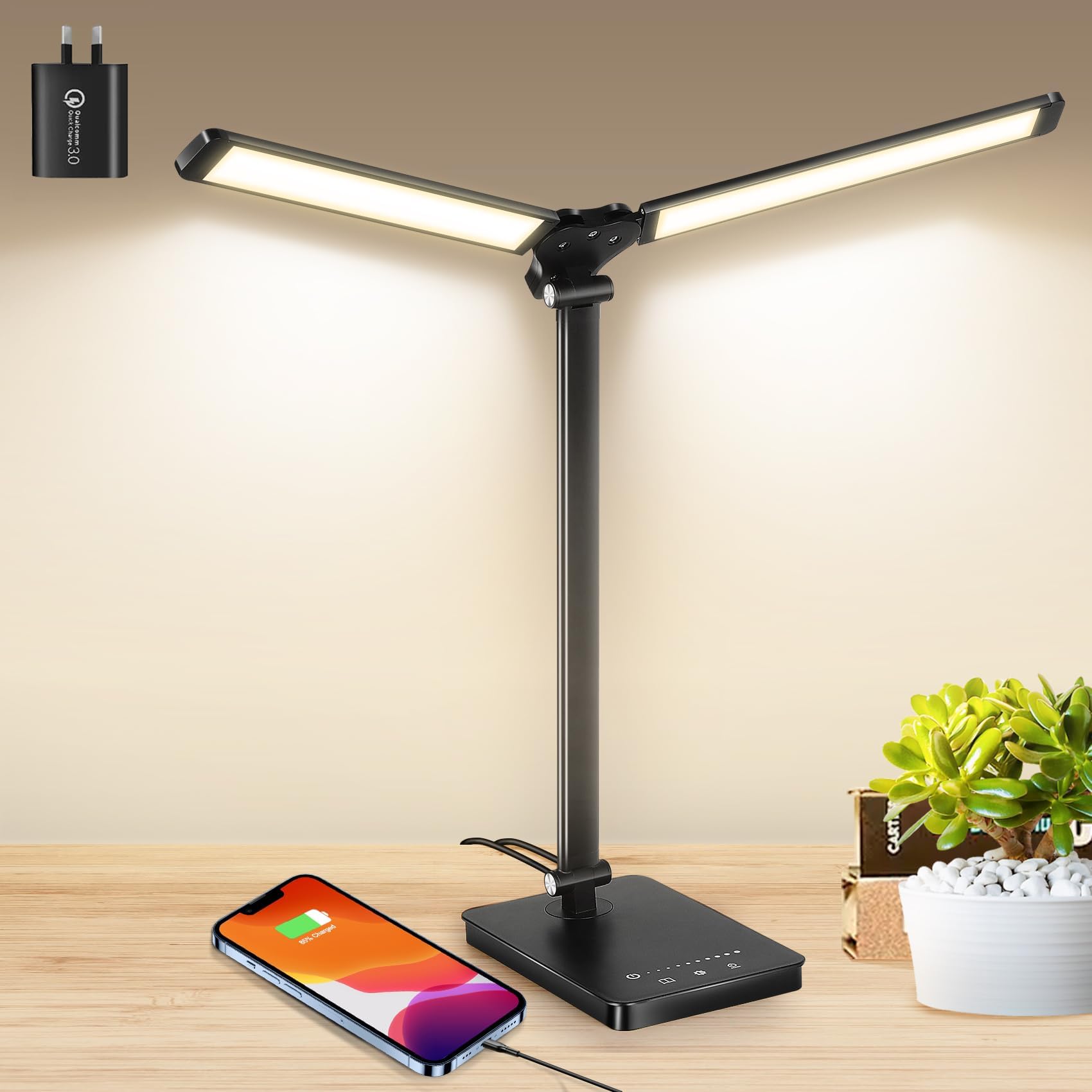 Anyuainiya LED Desk Lamp with Clamp, Architect Desk Lamp for Home ...