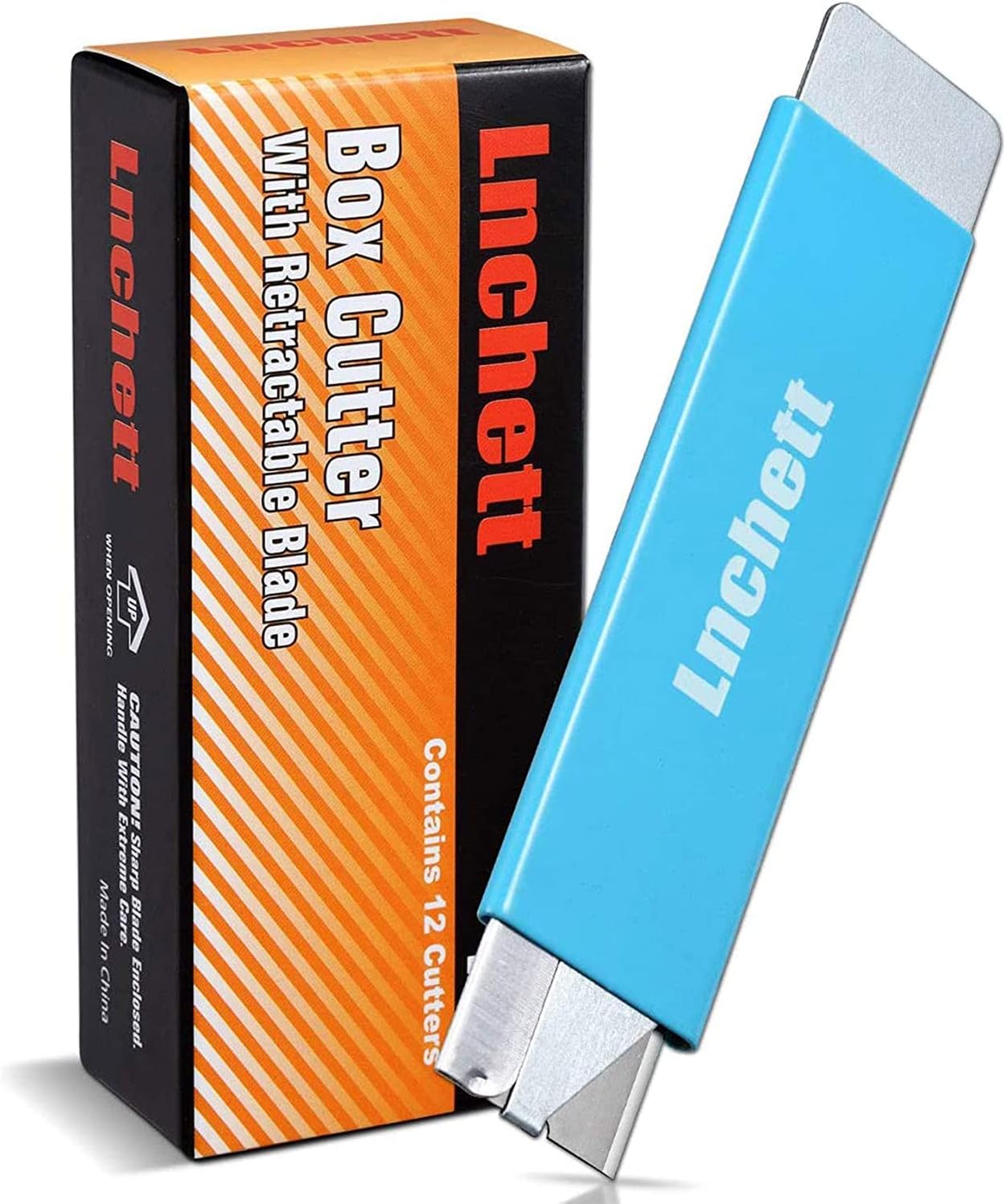 Lnchett Box Cutter, 12 Piece Retractable Cardboard Cutter for Packages ...