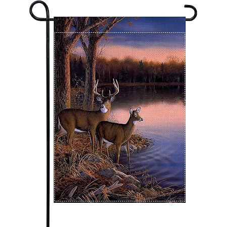 Amazon.com : Toland Home Garden 110021 Welcome Deer Flag, Garden 12.5 ...