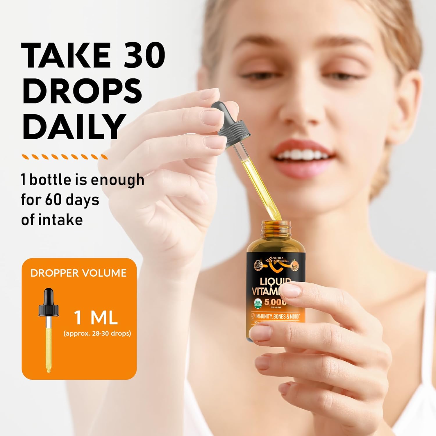 NUTRAHARMONY Gotas líquidas orgánicas de vitamina D3 – Yaxa Colombia