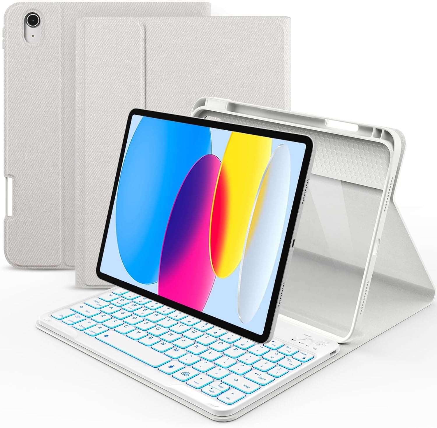 Amazon.com: ABSONE for iPad A16 11th 10th Generation Case with Keyboard ...