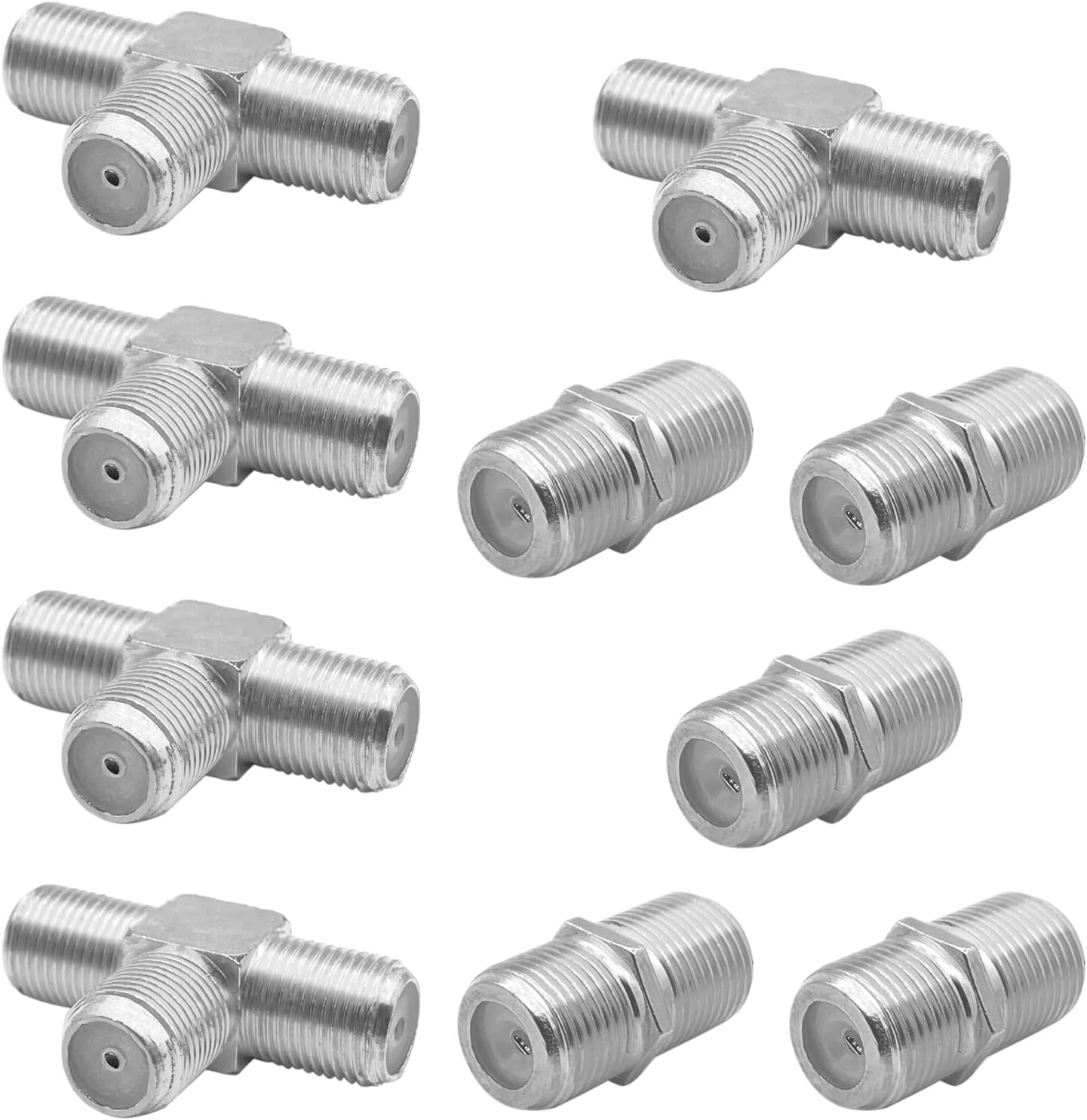 Amazon.com: 10 Pack RG6 F Type Compression Connector + 10 Pcs Coaxial ...