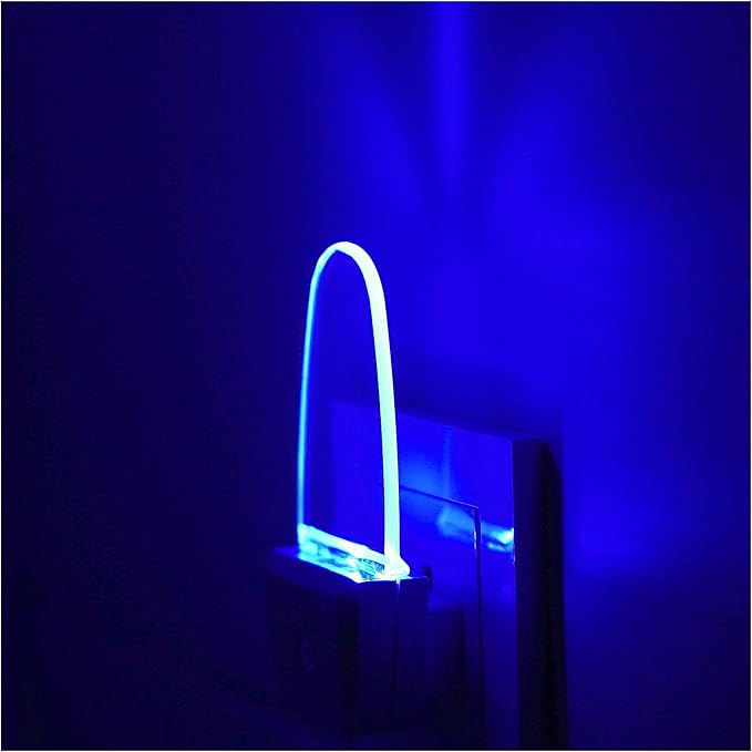 4 Pack Plug in Led Night Light Lamp with Dusk to Dawn Sensor, Blue ...