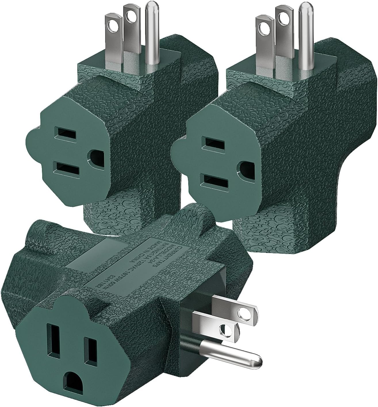 Amazon.com: Maxxima Heavy Duty 3 Grounded Multi Outlet Adapter - Wall ...