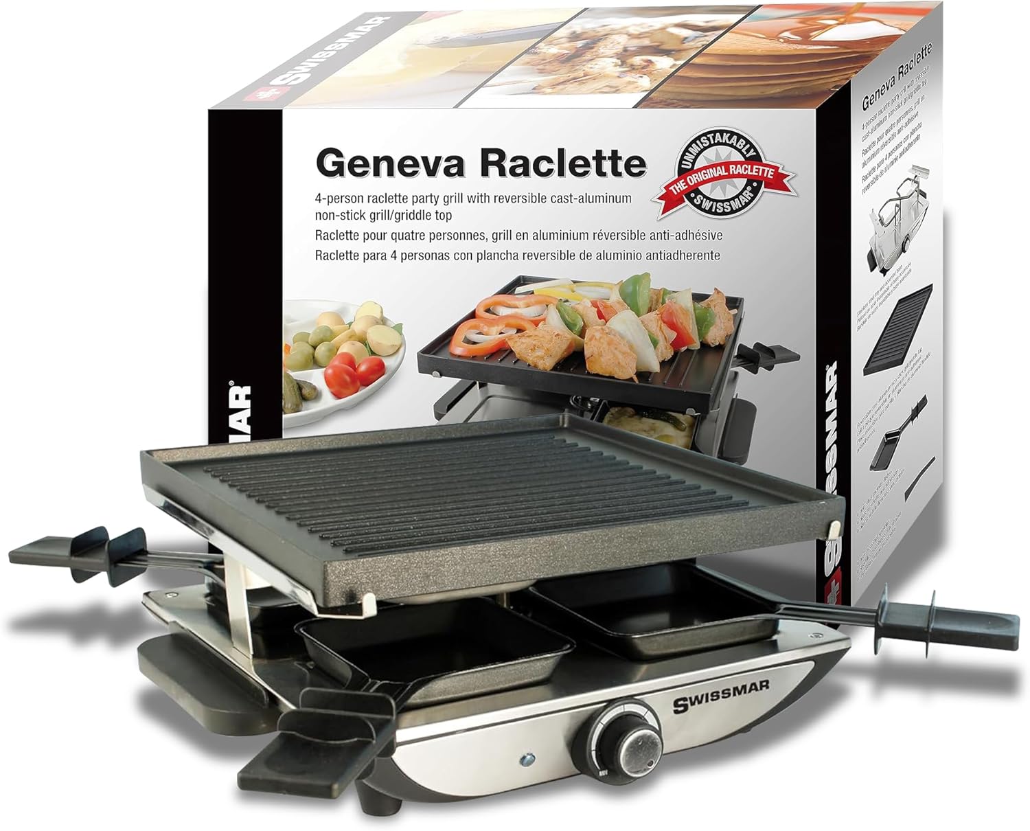 Amazon.com: Swissmar Geneva Raclette Grill with Reversible Cast ...
